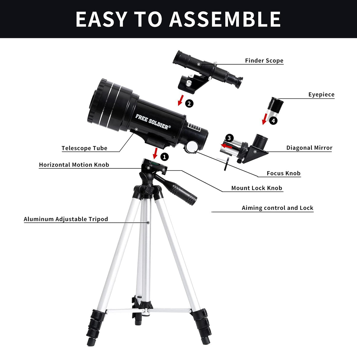 Home 40070 Aperture Telescope for Stargazing