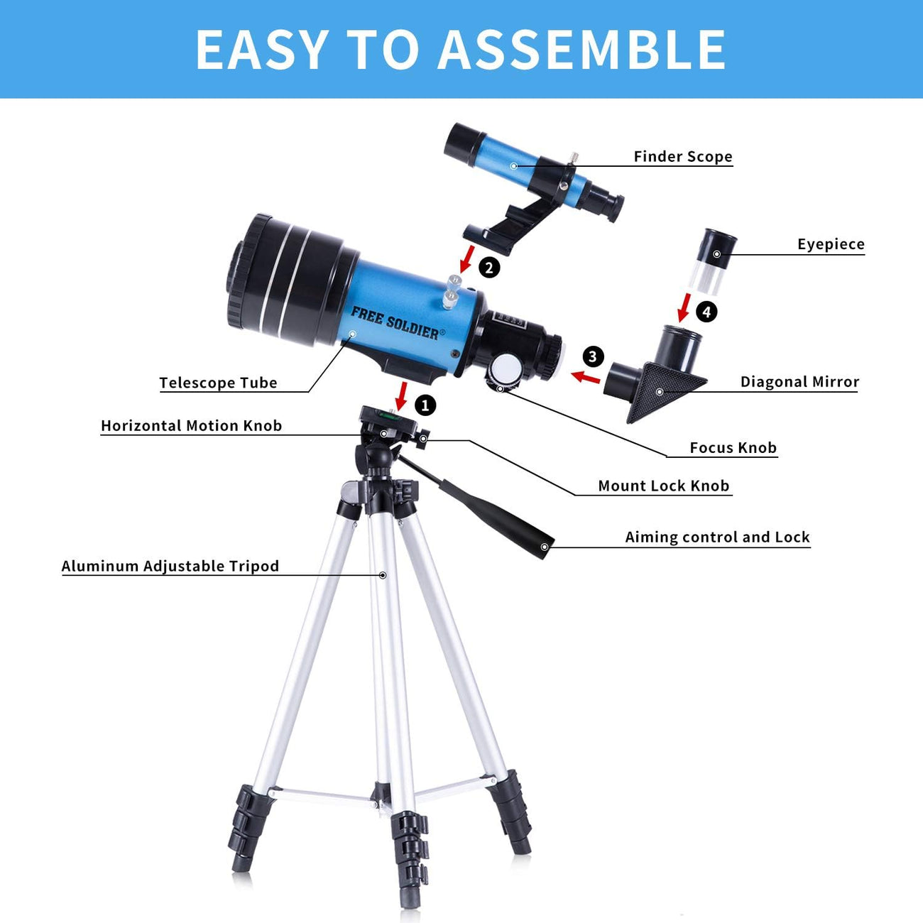 Home 40070 Aperture Telescope for Stargazing