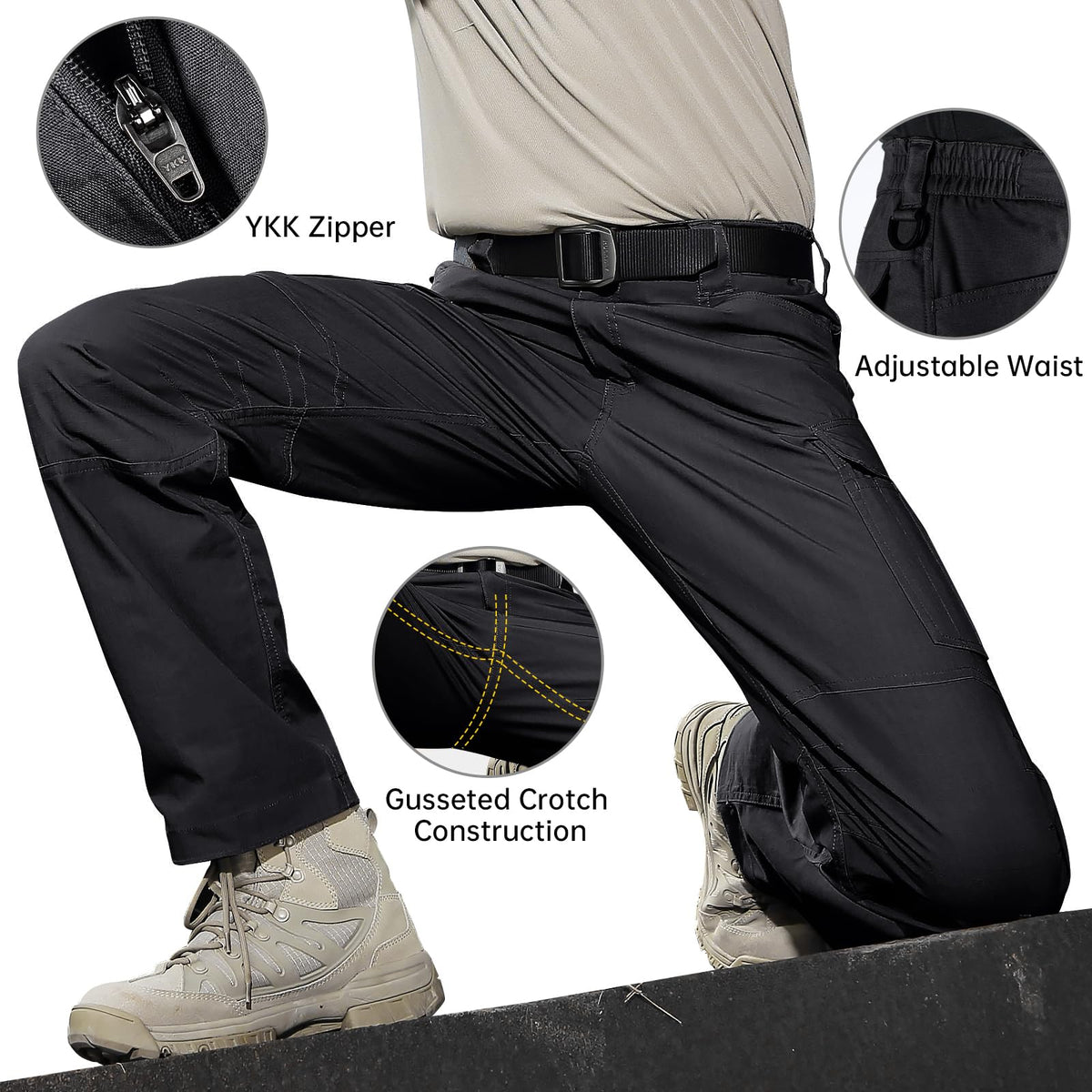 Home COVERT Men's Water Resistant Tactical Cargo Pants
